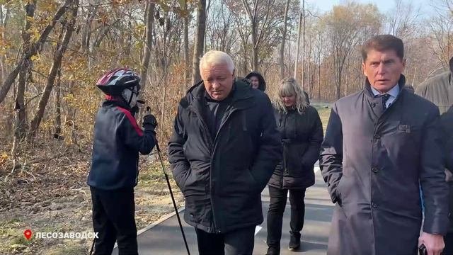 Лыжероллерную трассу построили в приморском Лесозаводске.