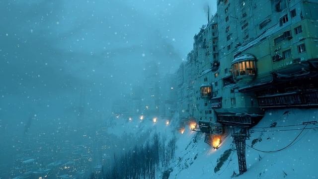 Dystopian Winter Reflections ☢️ Eternal Blizzard Ambient Soundscape