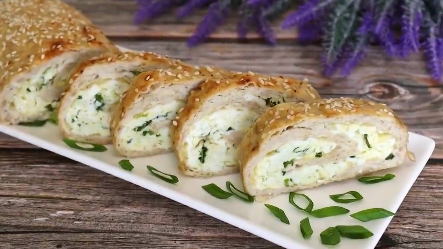 Куриный рулет | Рулет с яйцом и сыром | Рулет из куриного фарша