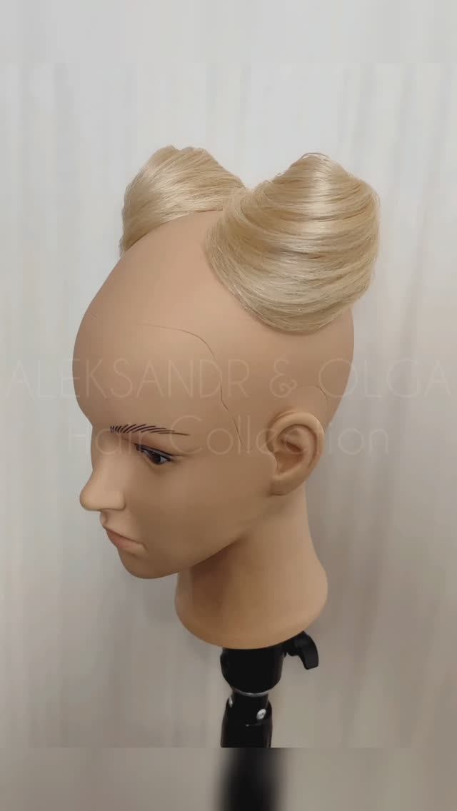 Лёгкий ПУЧОК на резинке (на крабе) #накладнойпучок #причёскапучок #лёгкийпучок #изделияизволос