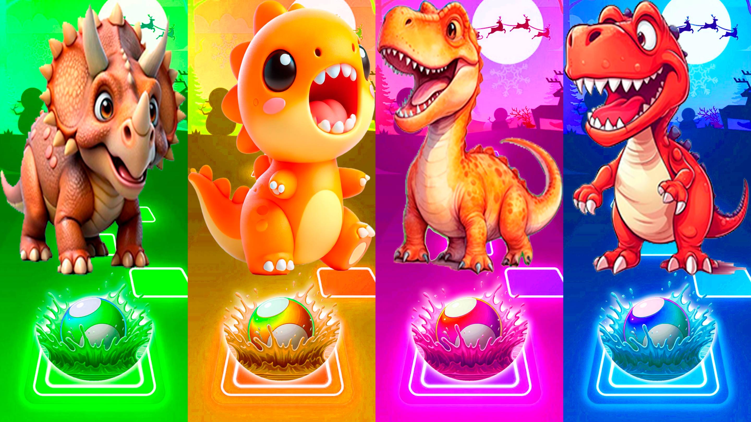 Coffin Dance Динозавры 208 уровень - Мультики про Динозавров | МУЛЬТФИЛЬМЫ ДИНОЗАВРЫ в Tiles Hop