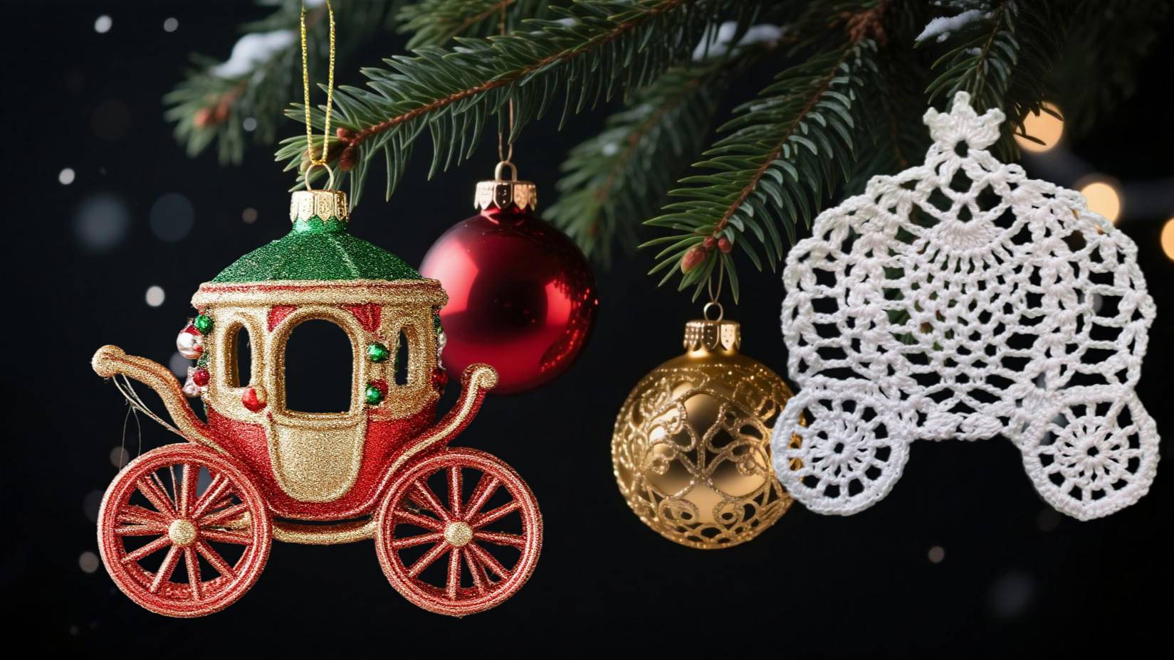 Каретка крючком - новогоднее украшение - мастер класс