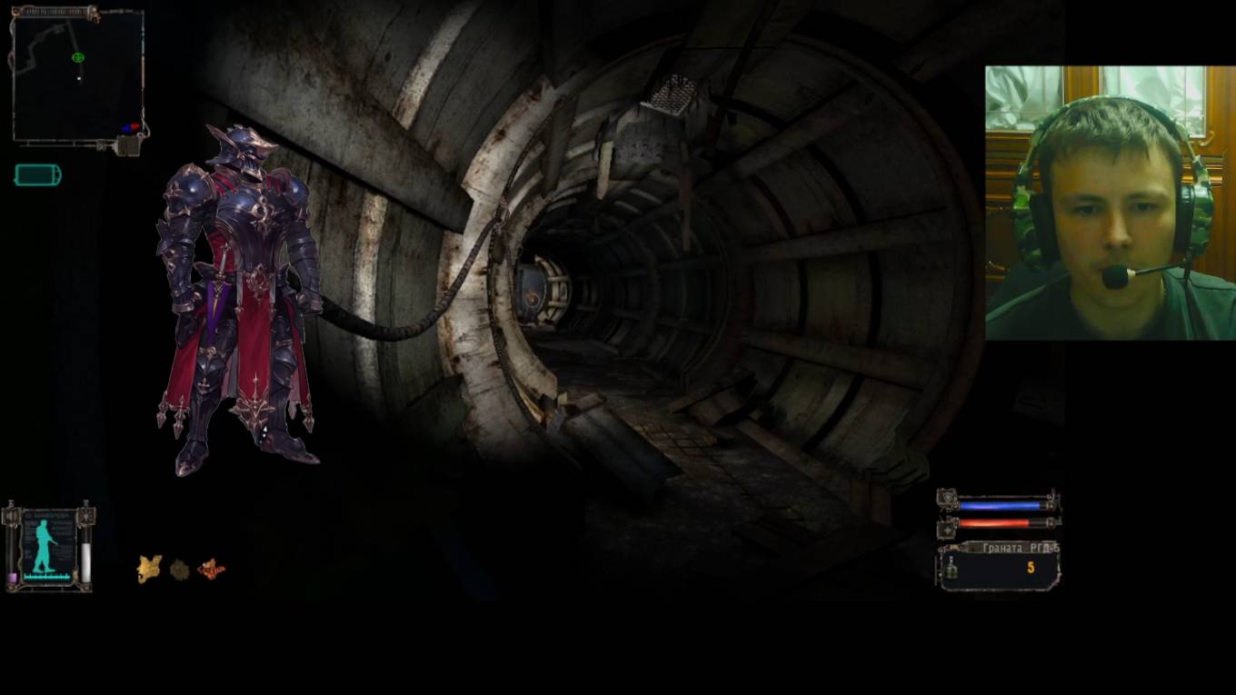 тёмный рыцарь нашёл схрон стрелка и бился с вояками и  контролёром в S.T.A.L.K.E.R. 13 серия.