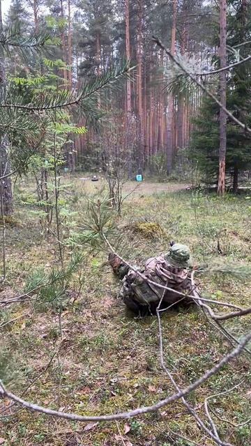 Уход с линии на спину и сброс рюкзака