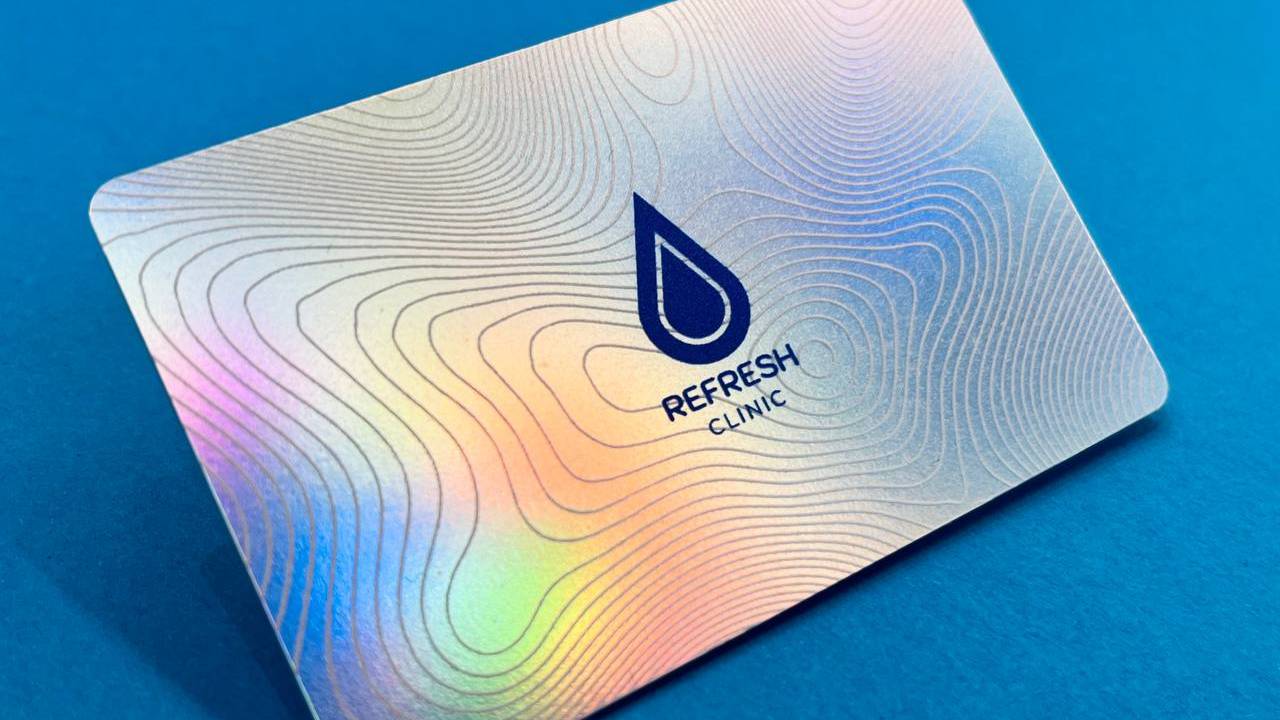 Подарочная карта на голографическом пластике