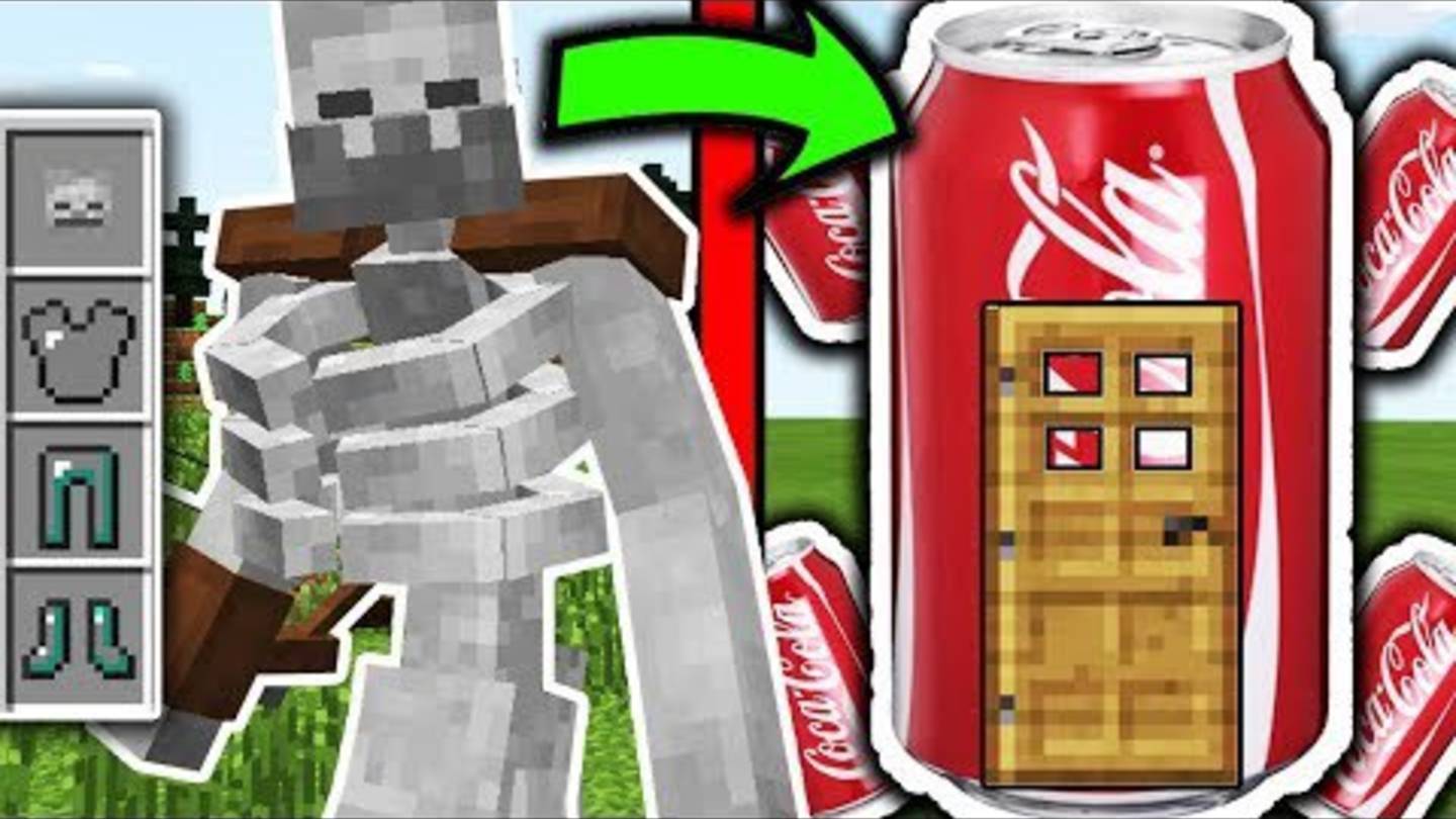 ИГРОК СКЕЛЕТ МУТАНТ ПРОТИВ ДОМ ВНУТРИ КОКА КОЛА В МАЙНКРАФТ!БРОНЯ ТЗ МОНСТРОВ В MINECRAFT ARMOR