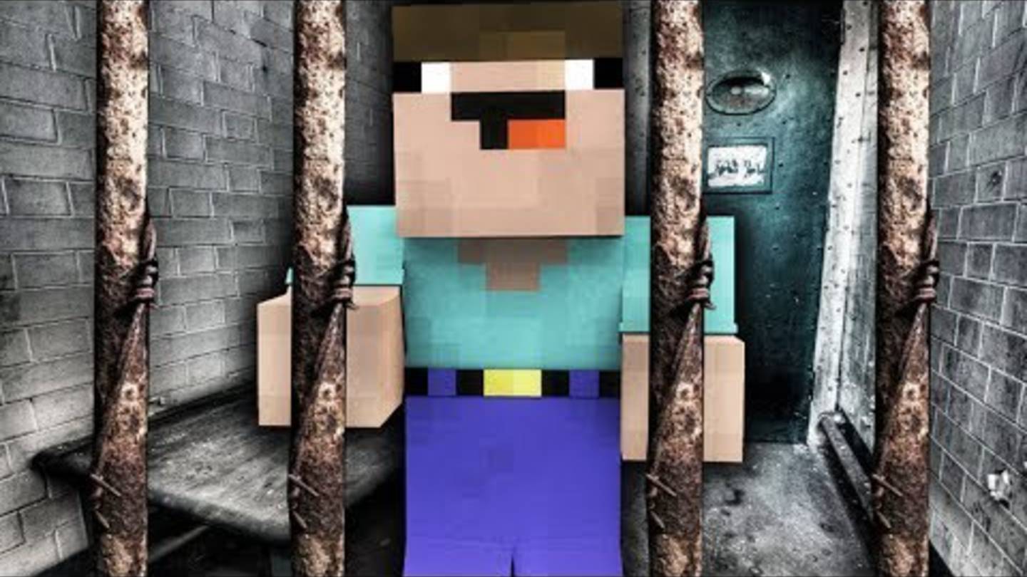 НУБ ЗА РЕШЕТКОЙ! НУБИК ПЫТАЕТСЯ ВЫБРАТЬСЯ ИЗ ТЮРЬМЫ В МАЙНКРАФТ! УГАРНЫЙ ТРОЛЛИНГ НЕВИДИМКОЙ