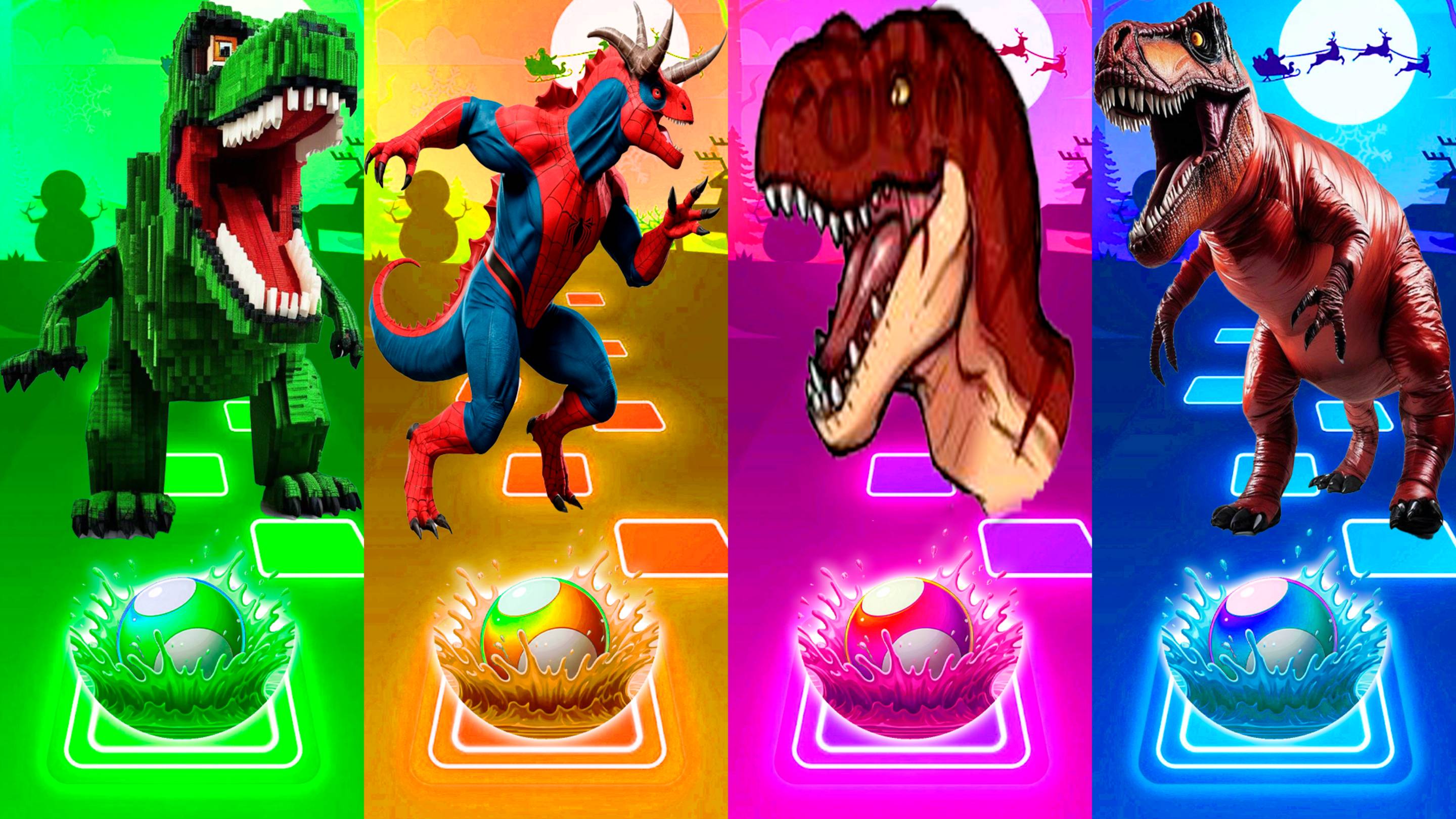 Coffin Dance Динозавры 209 уровень - Мультики про Динозавров | МУЛЬТФИЛЬМЫ ДИНОЗАВРЫ в Tiles Hop