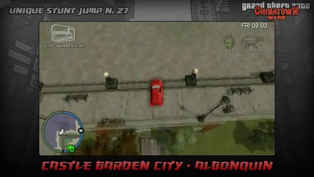 GTA Chinatown Wars - Walkthrough - Unique Stunt Jump #27 - Castle Garden City (Algonquin)