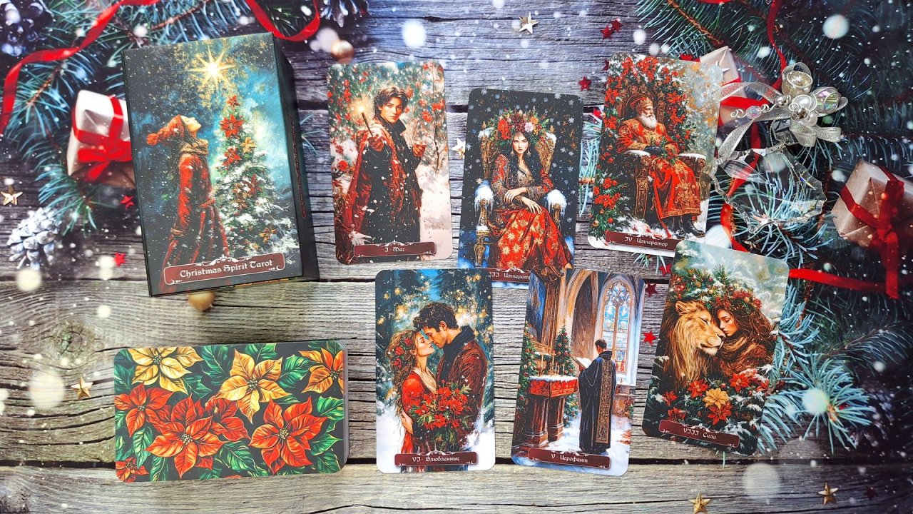 Обзор Новогодней колоды ТАРО ДУХ РОЖДЕСТВА 🎄❄️ ТАРО РОЖДЕСТВЕНСКОГО ДУХА 🎄❄️ CHRISTMAS SPIRIT TARO