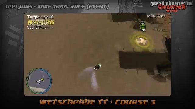 GTA Chinatown Wars - Walkthrough - Time Trial Race - Wetscapade TT - Course #3