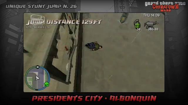 GTA Chinatown Wars - Walkthrough - Unique Stunt Jump #26 - Presidents City (Algonquin)