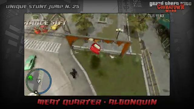 GTA Chinatown Wars - Walkthrough - Unique Stunt Jump #25 - Meat Quarter (Algonquin)