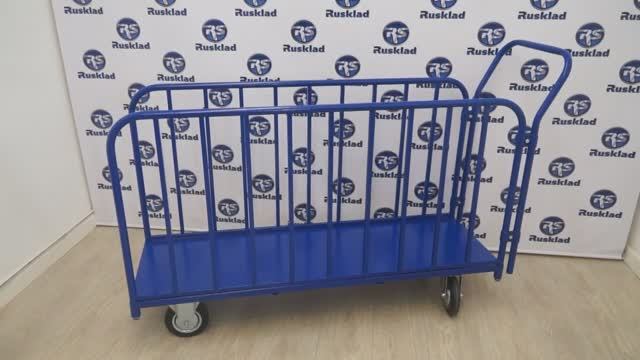 Видео обзор тележка для длинномерных грузов. Складские тележки для длинномеров ДЛ - КИИТ