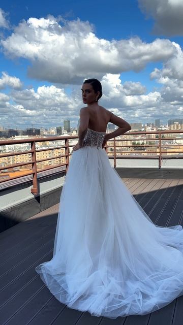 Свадебное платье Хасли из коллекции «Vela» 2026 от бренда Gabbiano