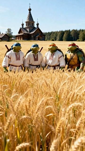 Черепашки ниндзя в деревне