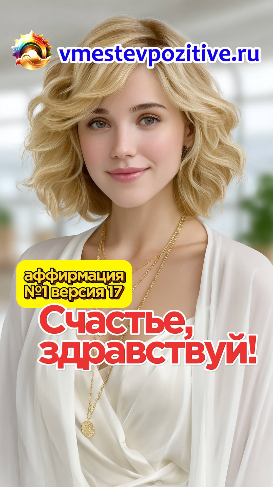 Affirmation. Female. №1. Счастье, здравствуй! (v17)