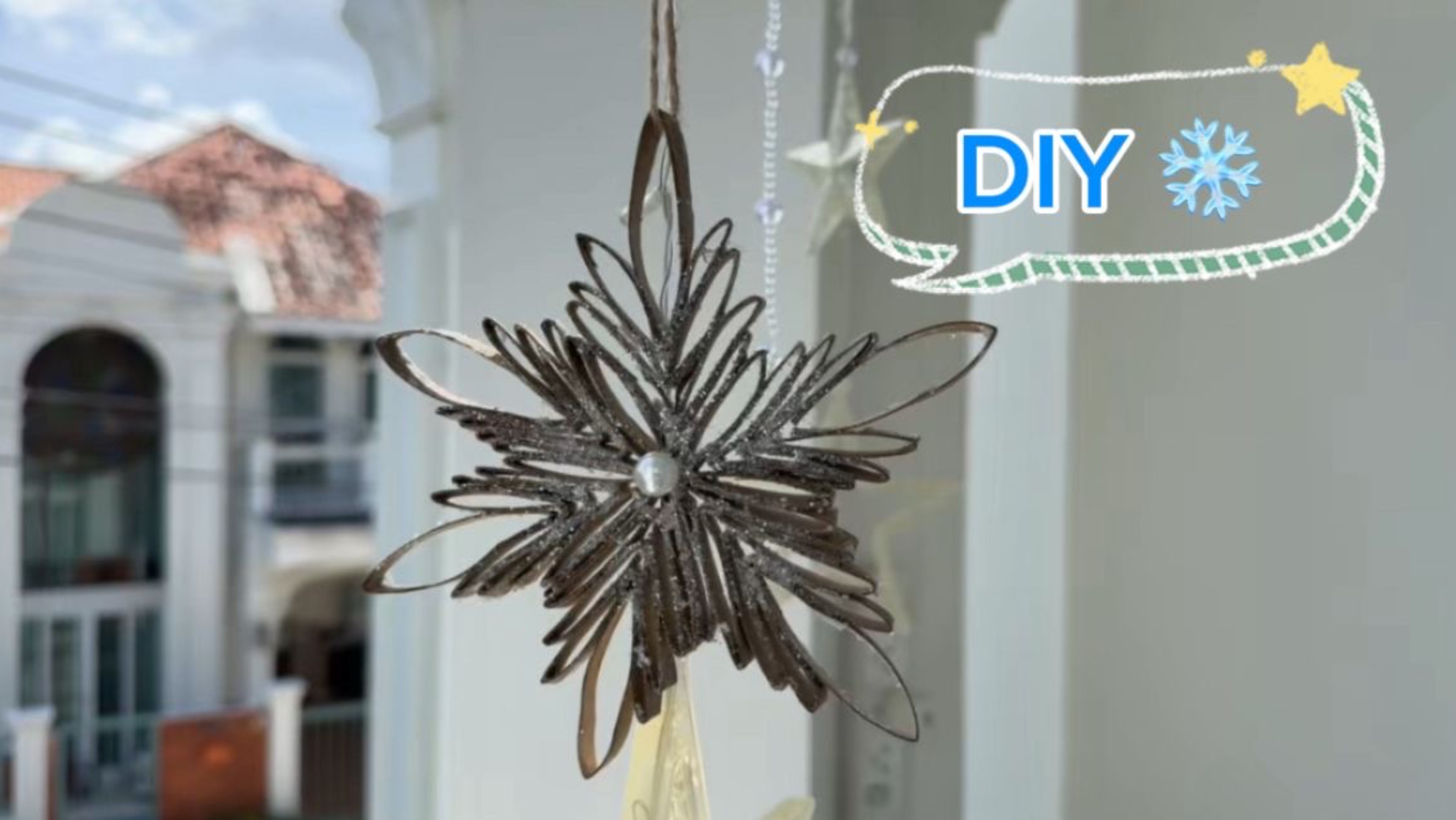 Снежинка ❄️ из втулки от туалетной бумаги 🧻