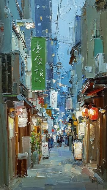 Азиатский квартал (картина #978) / Арт-студия Нормова