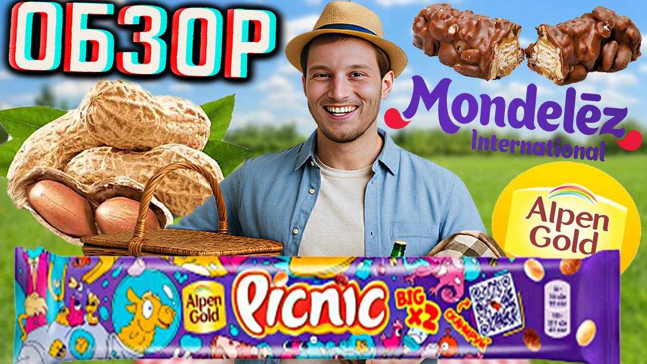 НОВИНКА ОТ ПИКНИКА!MONDELEZ ДЕЛАЕТ НОВЫЙ ДИЗАЙН! PICNIC ШОКОЛАДНЫЙ БАТОНЧИК ALPEN GOLD BIG X2! ОБЗОР