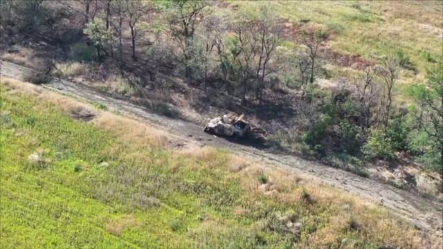 Кадры  роаботы FPV-дронов в Запарожской области.