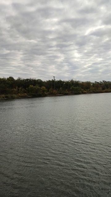 Мост в парке им. Щербакова, Донецк. Октябрь 2025. Левая сторона, если смотреть в парк