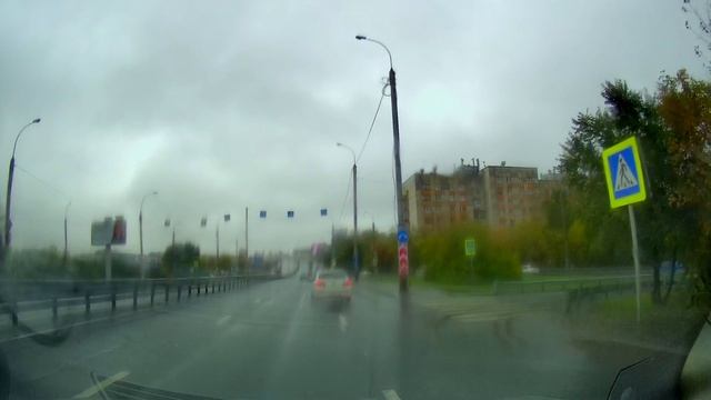 Движение на автомобиле от СНТ "Лесные Зори" в Тюмень на Логунова, Геологоразведчиков и на Киевскую