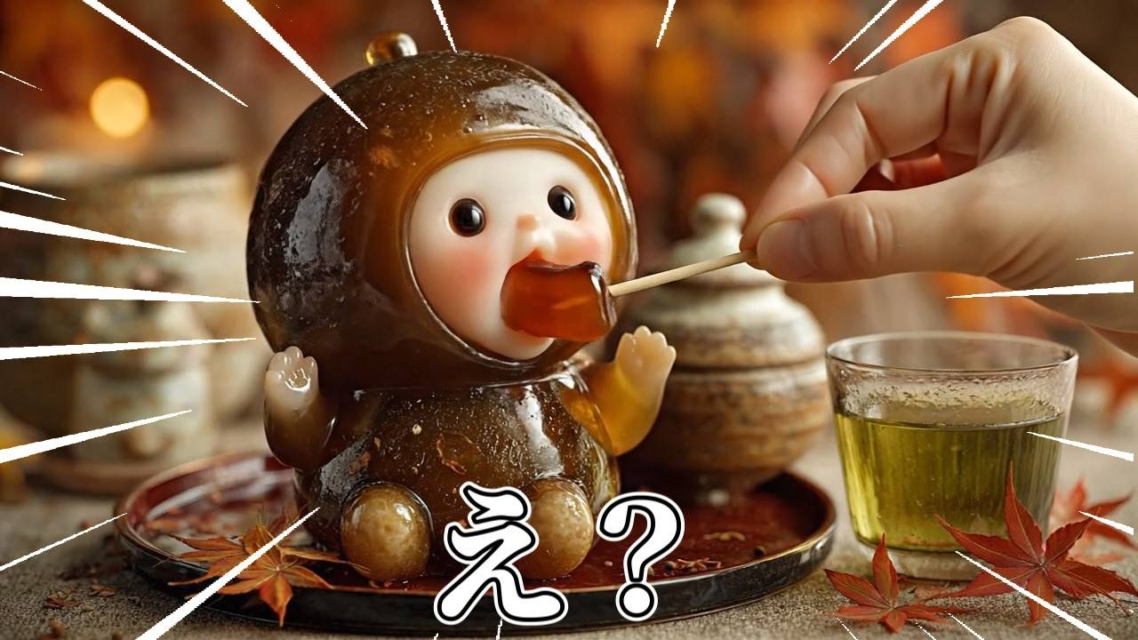 🍡 Осенний ASMR от ИИ | Уютные звуки сладостей и мягкое жевание ✨ АСМР