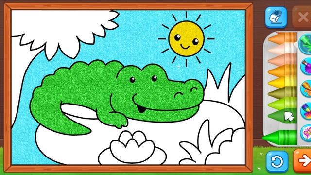 Раскраска  крокодила