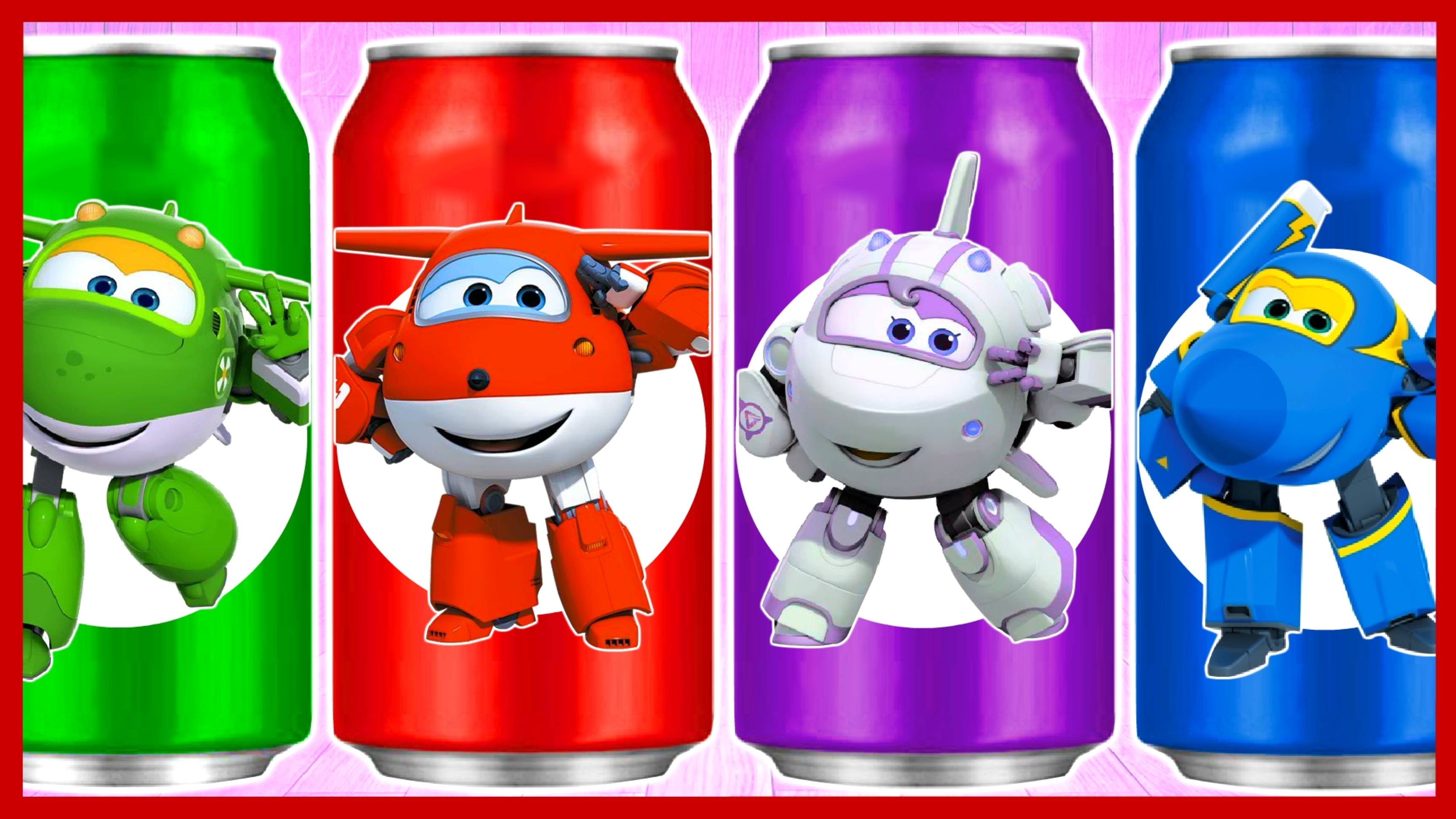 Фанта и Ам Ням.  Самолеты Суперкрылья. Раскраска с газировкой.