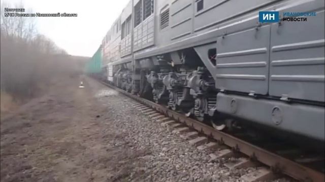 Появились новые кадры с места возгорания тепловоза в Ивановской области