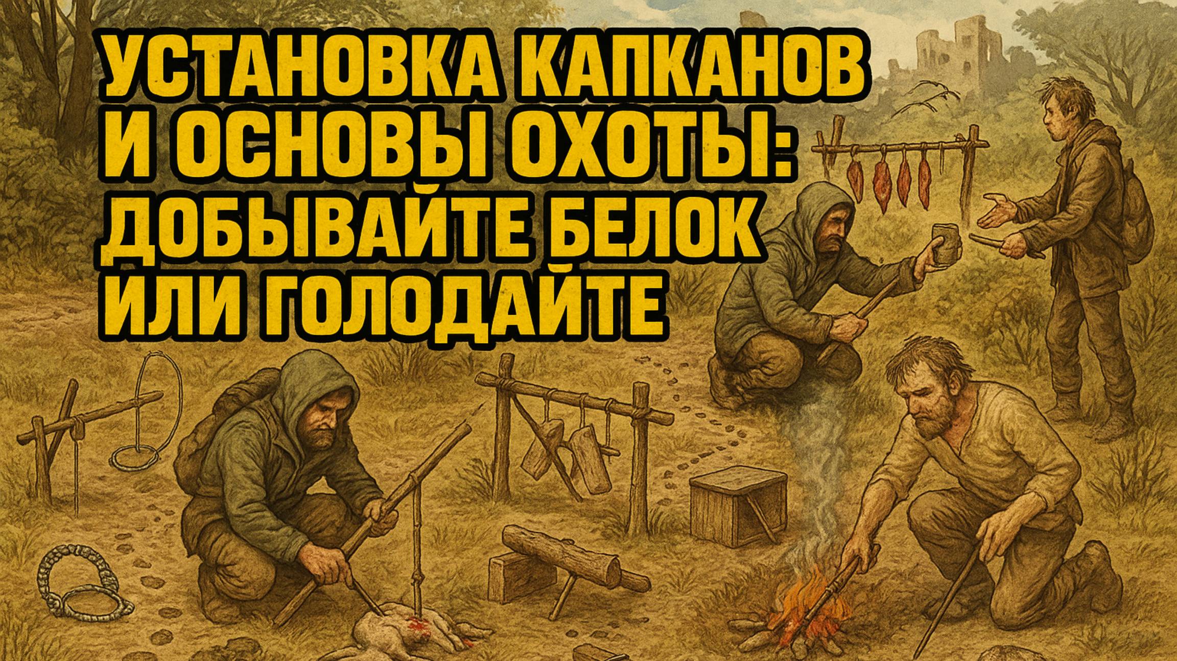 Установка ловушек и основы охоты: Добывайте белок или медленно умирайте от Голода