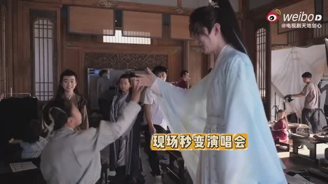 Закадровые съемки дорамы "Лиса-Сваха: Ван Цюань" ( Небо и Земля - Меч Сердце)