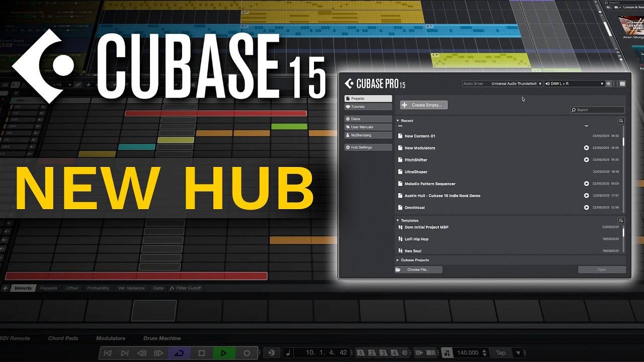 Cubase 15: New Hub | Start Smart