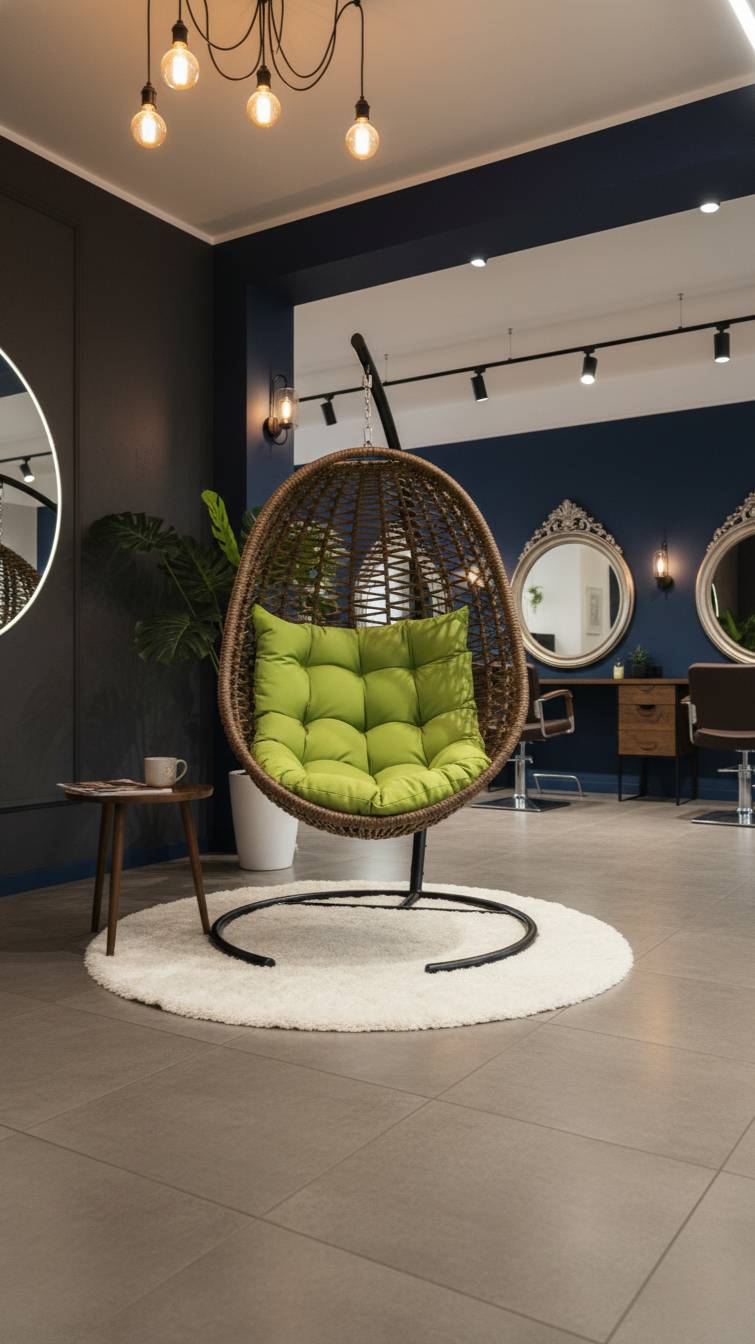 Подвесное кресло-кокон из полимерной лозы deckwood ВИНТАЖ