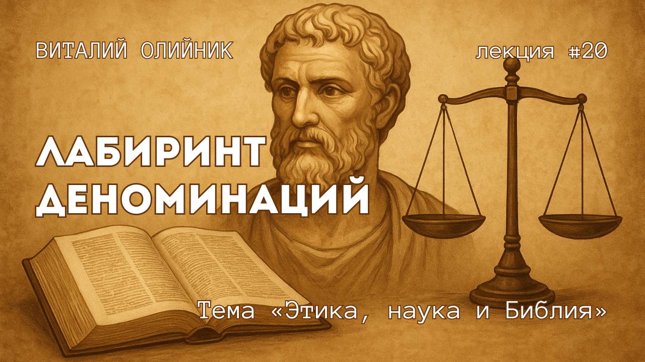 Лабиринт деноминаций | Этика, наука и Библия | лекция #20 | Виталий Олийник