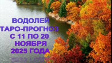 ВОДОЛЕЙ  ТАРО-ПРОГНОЗ С 11 ПО 20 НОЯБРЯ 2025 ГОДА