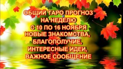 ОБЩИЙ ТАОЛ-ПРОГНОЗ НА НЕДЕЛЮ С 10 ПО 16 НОЯБРЯ 2025 ГОДА