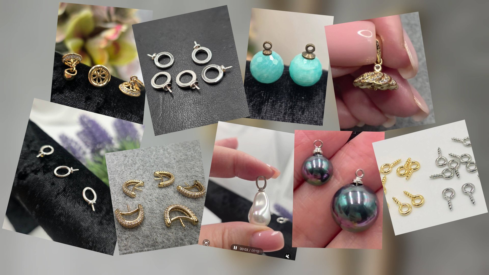 Элементы под вклейку для создания подвесок и кулонов.