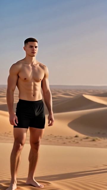 Один в пустыне: когда сила встречается с безграничностью 🏜️💪