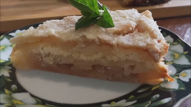 Насыпной_пирог_с_яблоками_и_творогом｜_НЕВЕРОЯТНО_ВКУСНО｜Быстрый