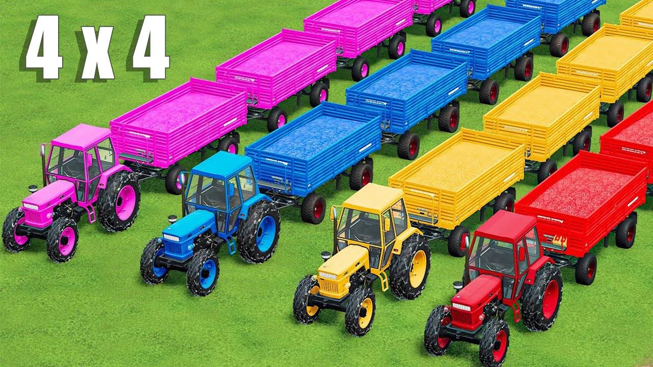 МУЛЬТИК МАШИНКИ ВИДЕО ПРО МАШИНКИ ЕЗДИМ НА ТРАКТОРАХ МУЛЬТФИЛЬМЫ ЦВЕТНЫЕ МАШИНКИ ИГРУШКИ МАШИНКИ