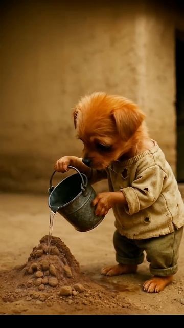 The poor puppy didn't have god's statue so, his rich friends making fun of him