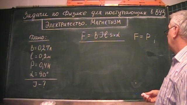 Сила тока в прямом проводнике