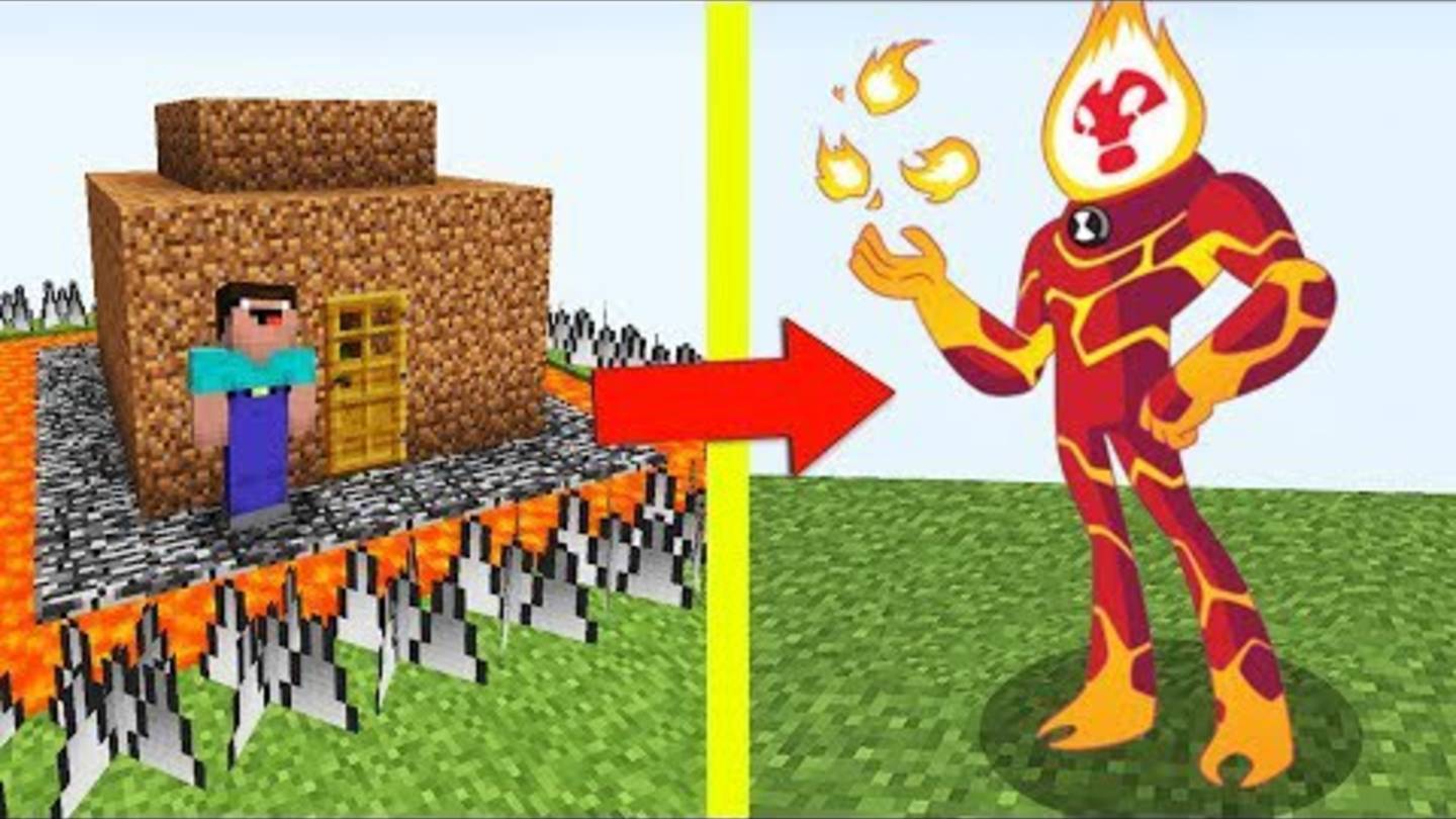 НУБ ПОСТРОИЛ САМЫЙ  ЗАЩИЩЕННЫЙ ДОМ МАЙНКРАФТ! НУБ ПРОТИВ БЕН 10 ЕХЕ ТРОЛЛИНГ ЛОВУШКА MINECRAFT Мульт