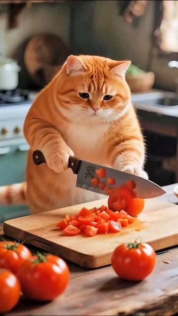 прикольный рыжий кот