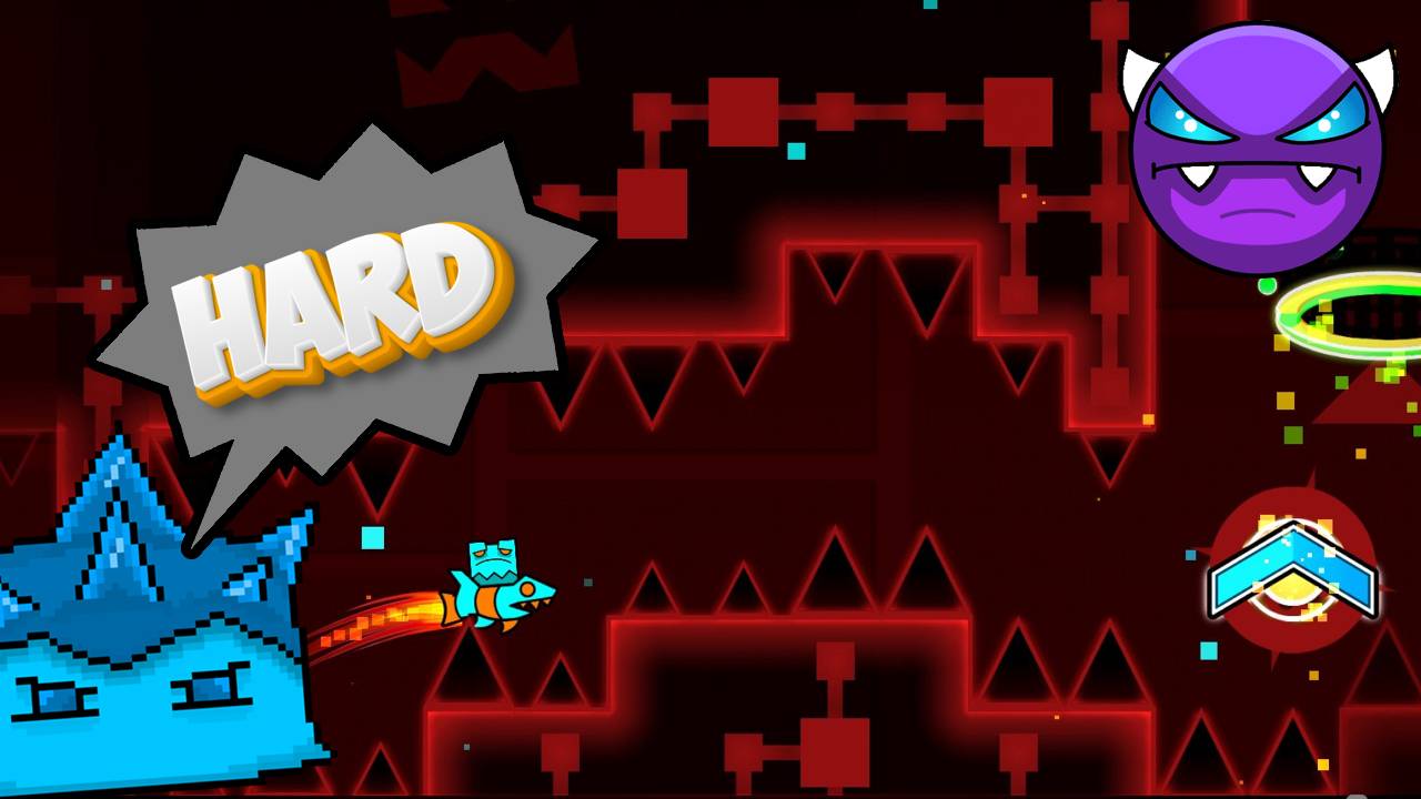 VLAD SKORP Проходит Тяжелые уровни в GEOMETRY DASH
