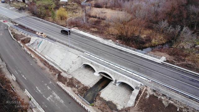 Закончилась реконструкция моста через реку Курумоч / Самарская область / село Курумоч / Russia