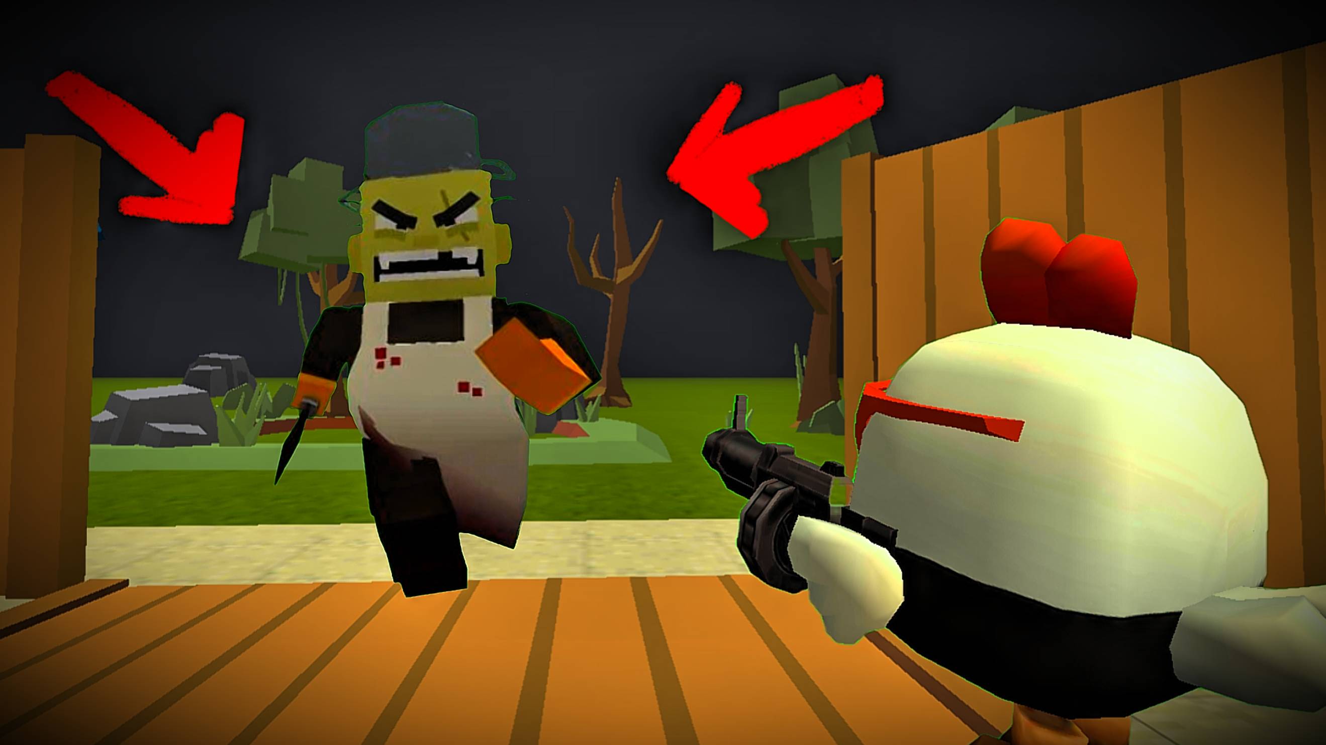 😨ПРИЗВАЛ ЗОМБИ МЯСНИКА В ЧИКЕН ГАН!😱 *B3 PLAY Б3 ПЛЕЙ*