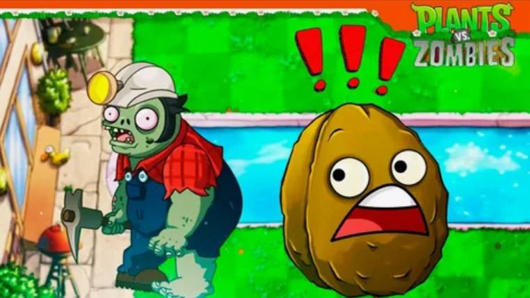 Зомби шахтеры. Растения против зомби. Бои под землей.